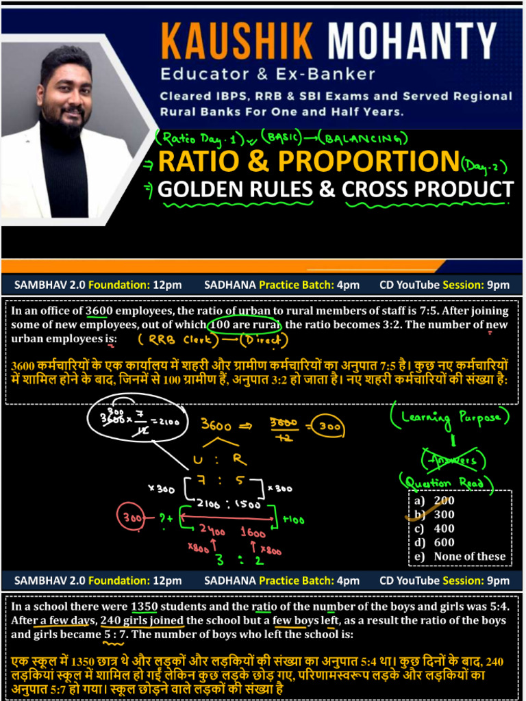 Ratio & Proportion Golden Rules & Cross Product Method (Sol) - 40634981 ...
