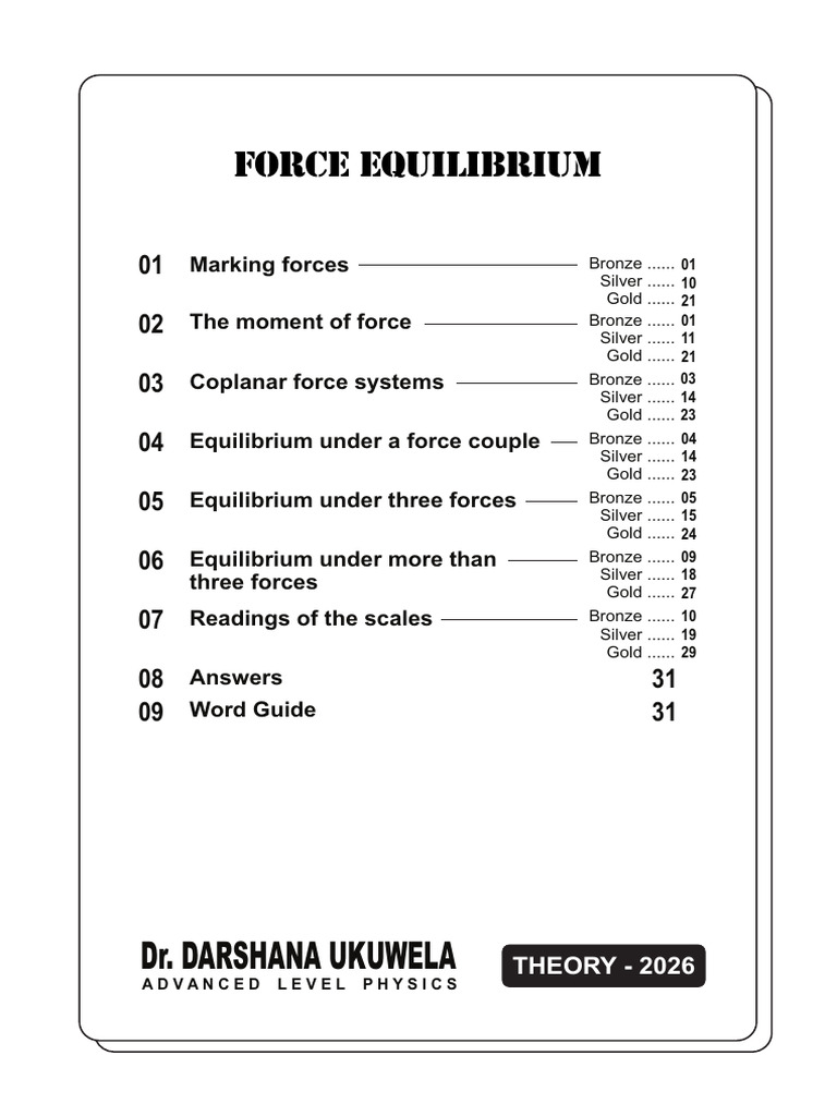 Force Equilibrium tute | PDF | Force | Tension (Physics)