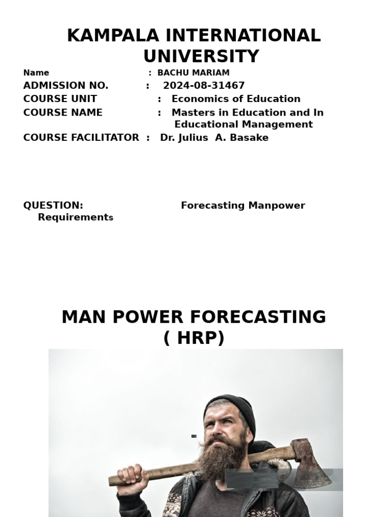 Manpower Forecasting POWER POINT | PDF | Human Resources | Human ...