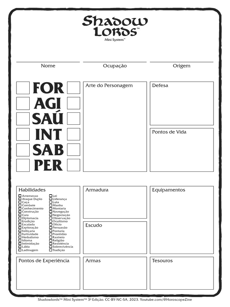 Shadowlords FICHA DIGITAL | PDF