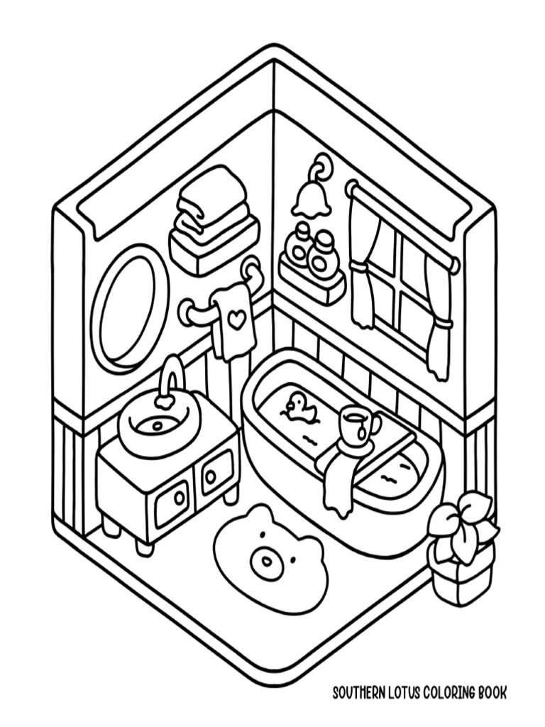 Hygge Corner Cute Easy Coloring Book Free 2 | PDF