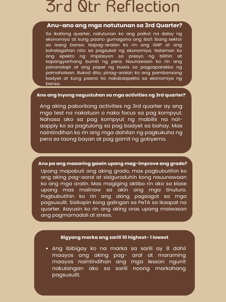 3QREFLECTION_Dimaandal | PDF