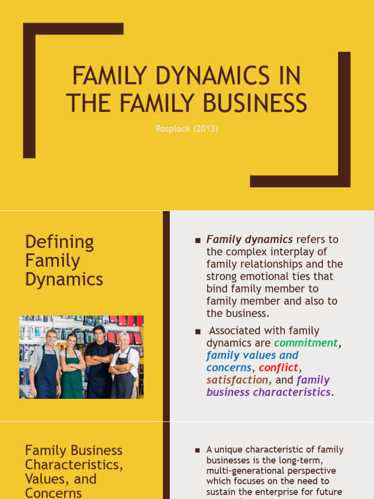 Family Dynamics and The Family Business | PDF | Leadership ...
