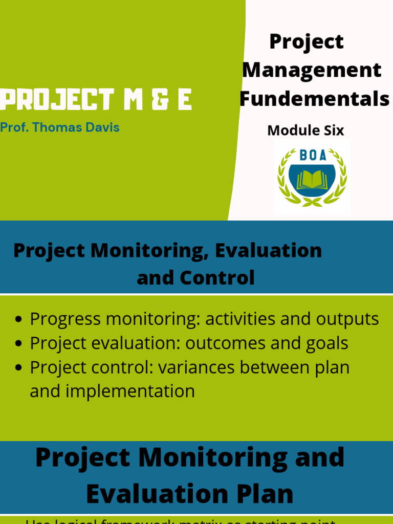Module Six Project Evaluation Monitoring And Control Pdf