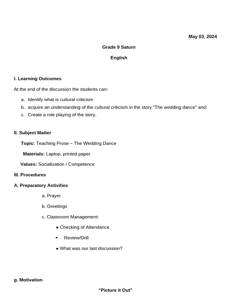 LESSON-PLAN_Teaching-Prose | PDF | Lesson Plan | Teachers