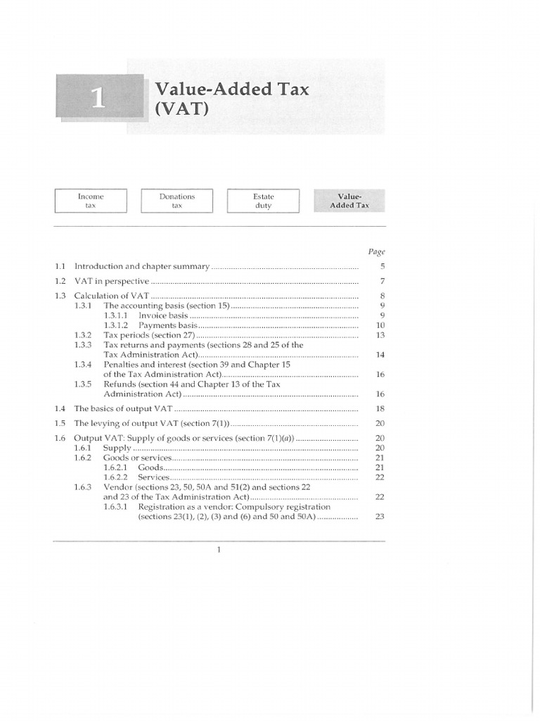 VAT Chapter Part 1 | PDF