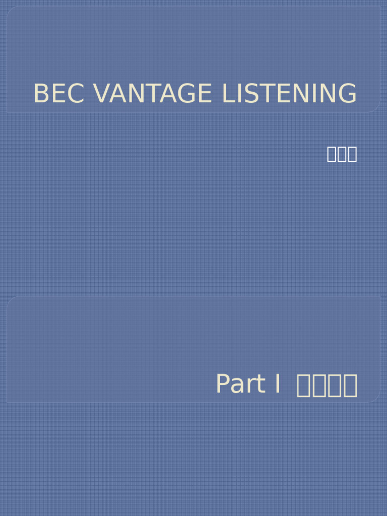 BEC VANTAGE LISTENING-dictation | PDF | Balance Sheet