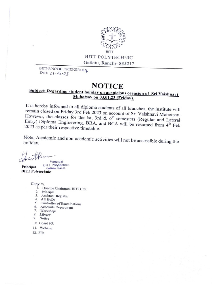 Notice 020123 | PDF