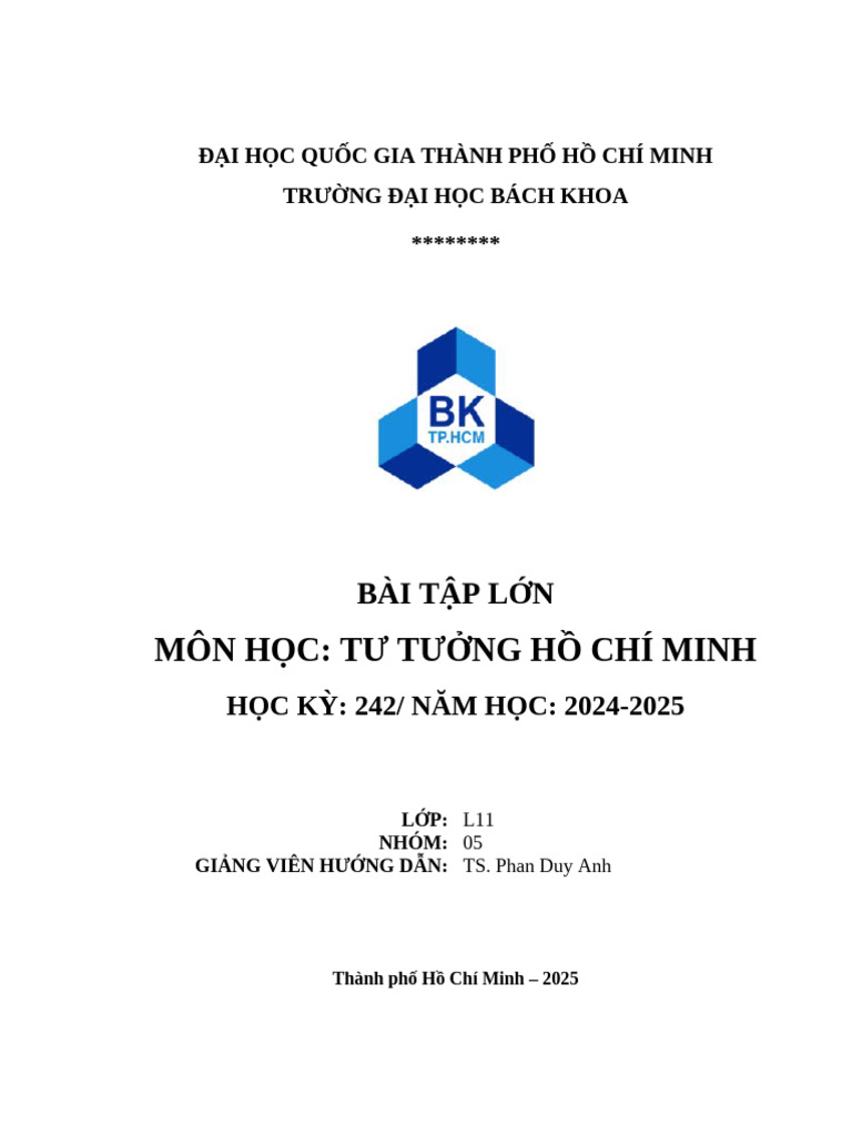 Bao cao BTL TTHCM | PDF
