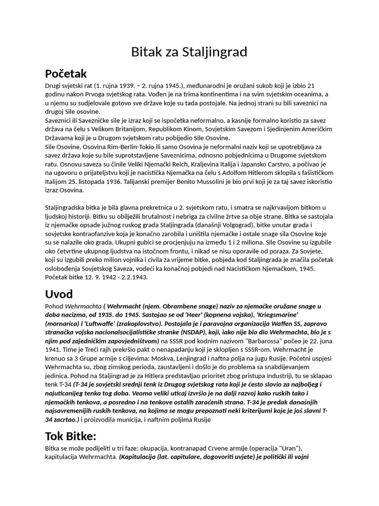 Bitak za Staljingrad | PDF
