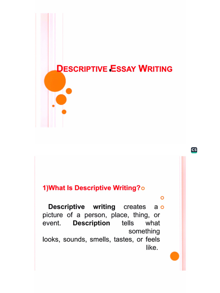 Descriptive Essay PDF | PDF