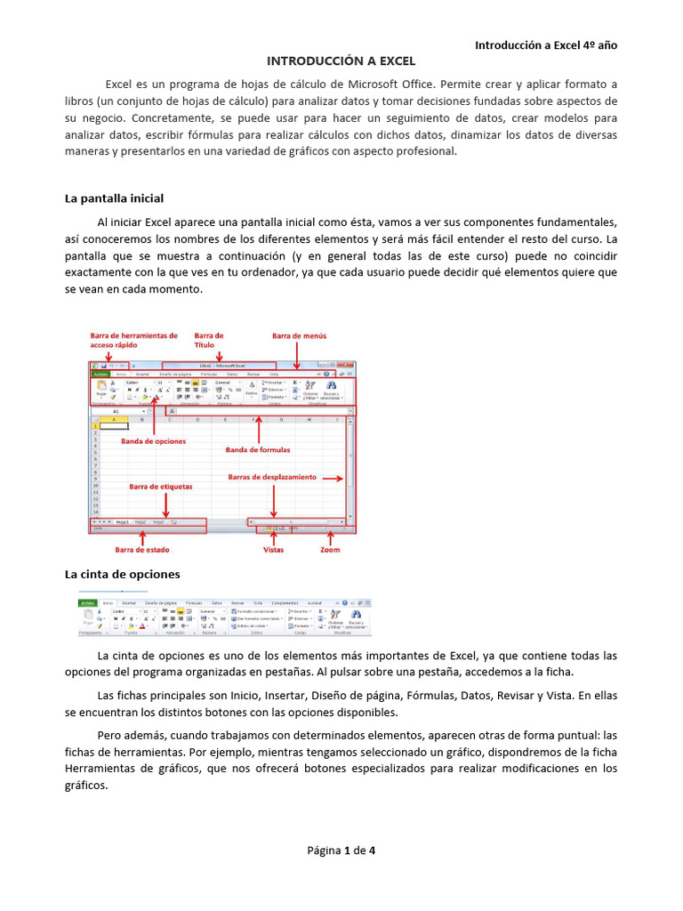Introducci-N Excel | PDF | Hoja de cálculo | Microsoft Excel