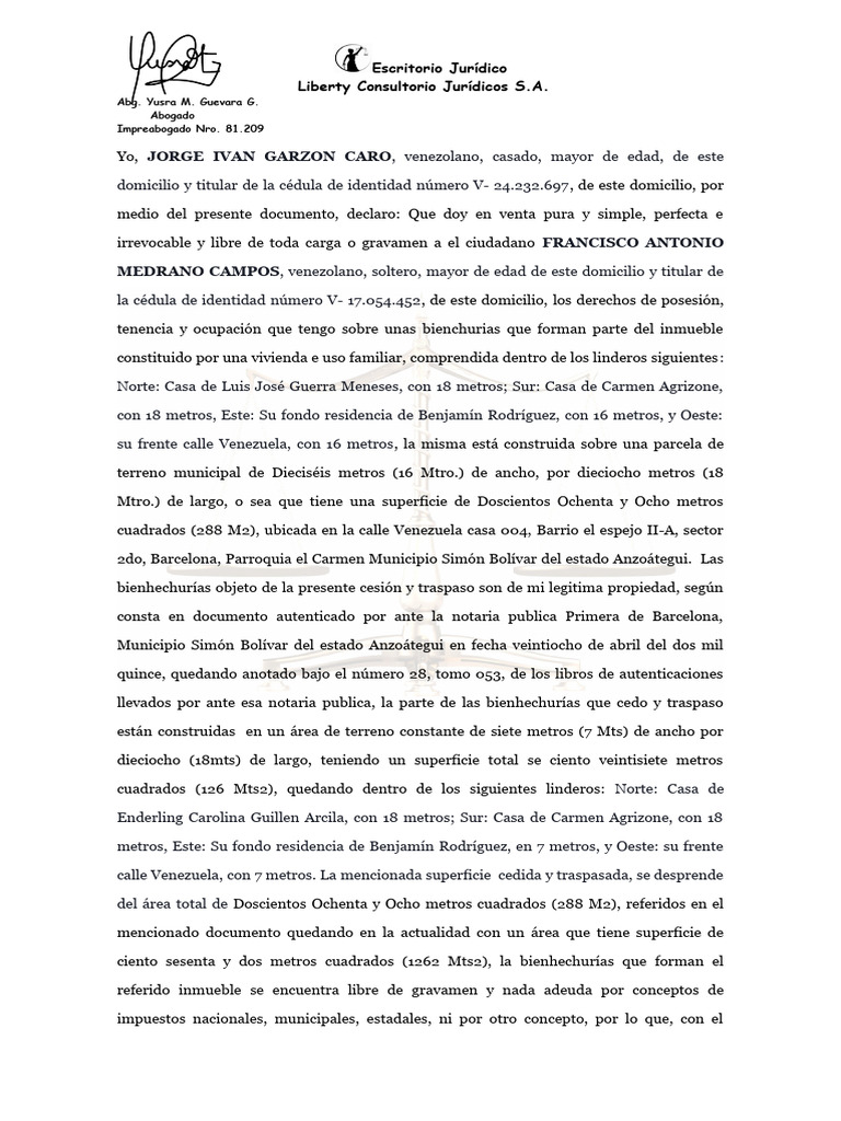 COMPRA-VENTA Documento | PDF