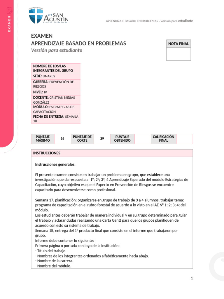 Examen - ABP - estudiante (1) | PDF