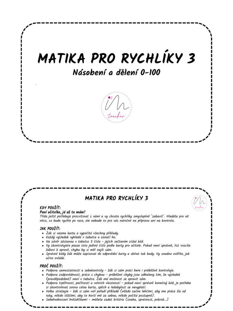 Matika pro rychlíky 3 IM | PDF