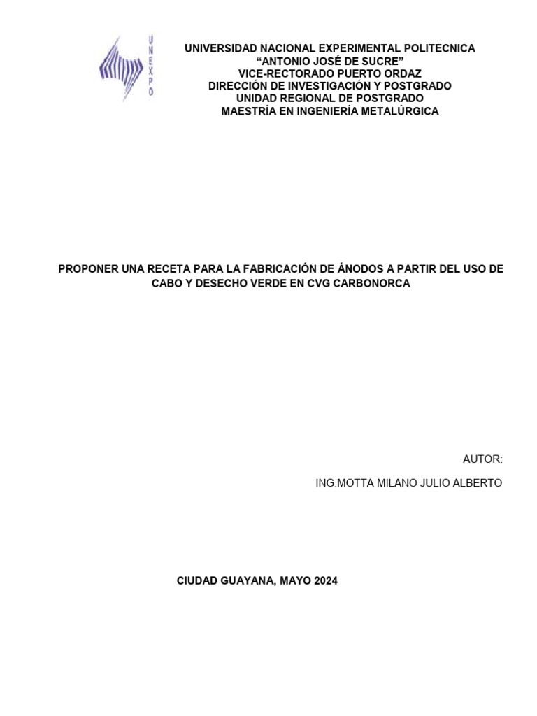 Anteproyecto Motta Cap IV Final | PDF | Aluminio | Coca-Cola (Combustible)