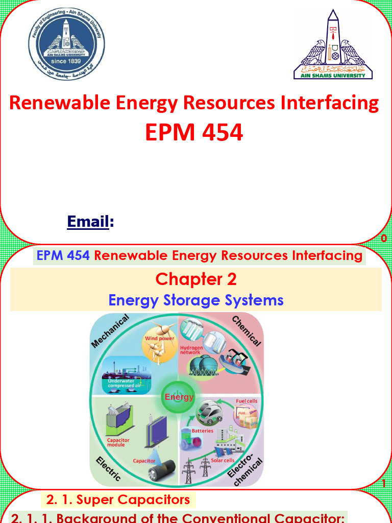 Energy Storage Systems: Super Capacitors | PDF | Capacitor | Electrode