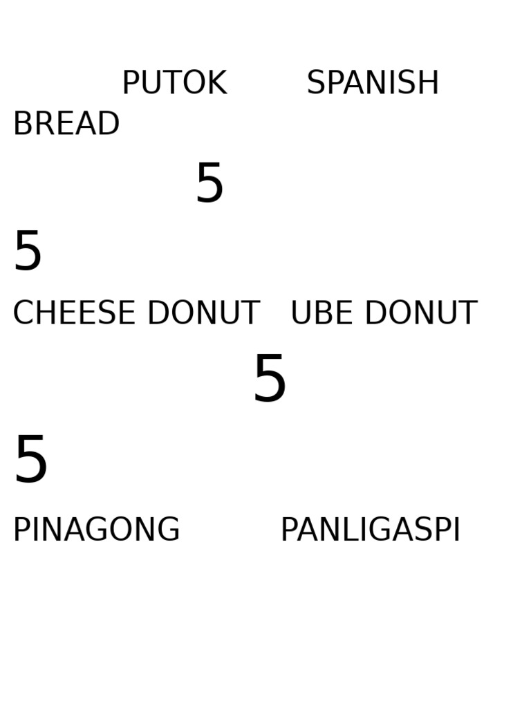 Putok Spanish Bread | PDF