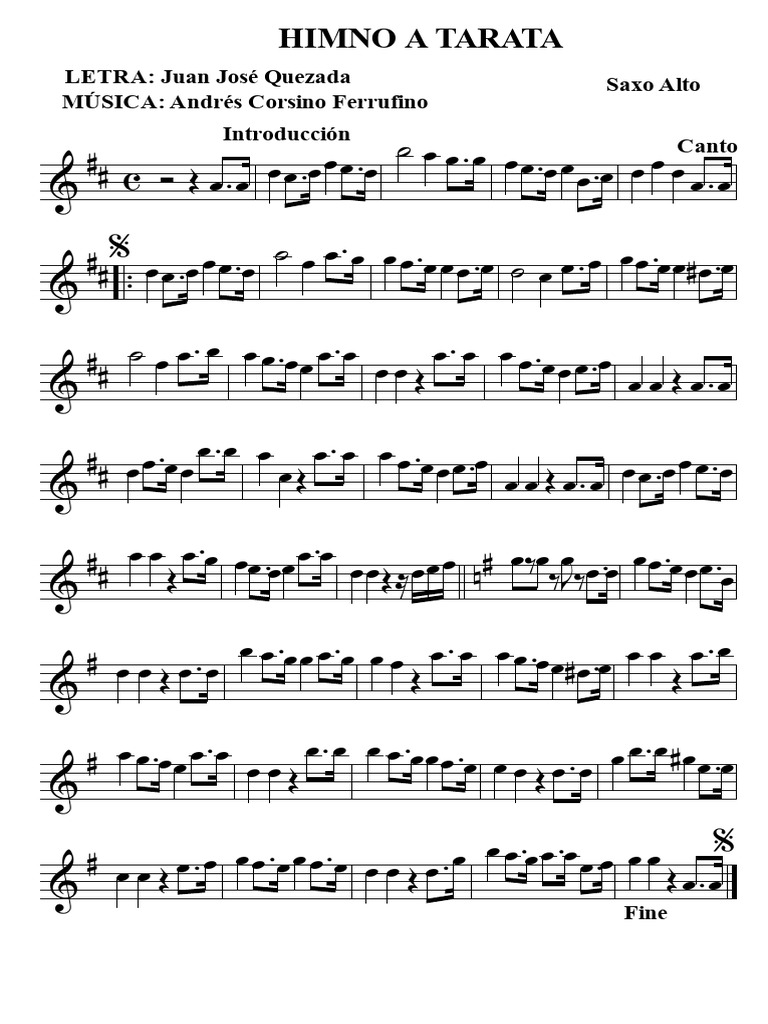 Himno A Tarata Completo | PDF