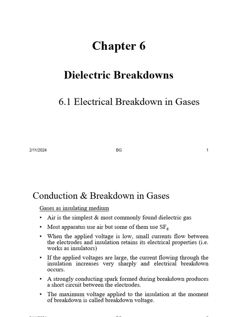 Electrical Breakdown in Gases Explained | PDF | Electrical Breakdown ...