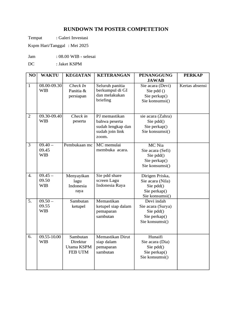 Rundown TM Poster Competition | PDF