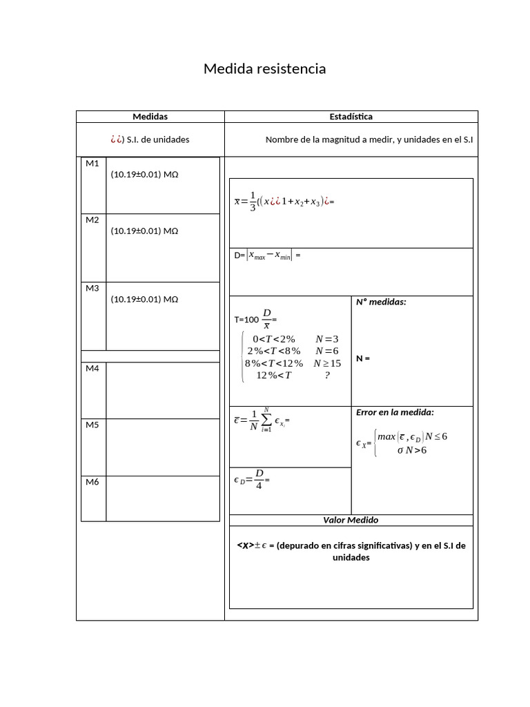 Medidas Directas Postlab 2 | PDF