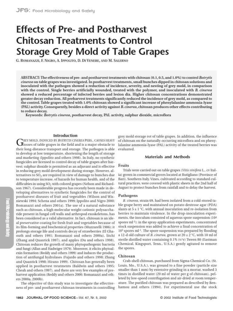 2002-Effects of Pre- And Postharvest Chitosan Treatments to Control Storage Grey Mold of Table ...