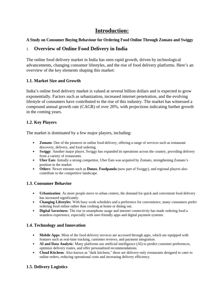 Introduction BLS PROJECT | PDF | Consumer Behaviour | Restaurants