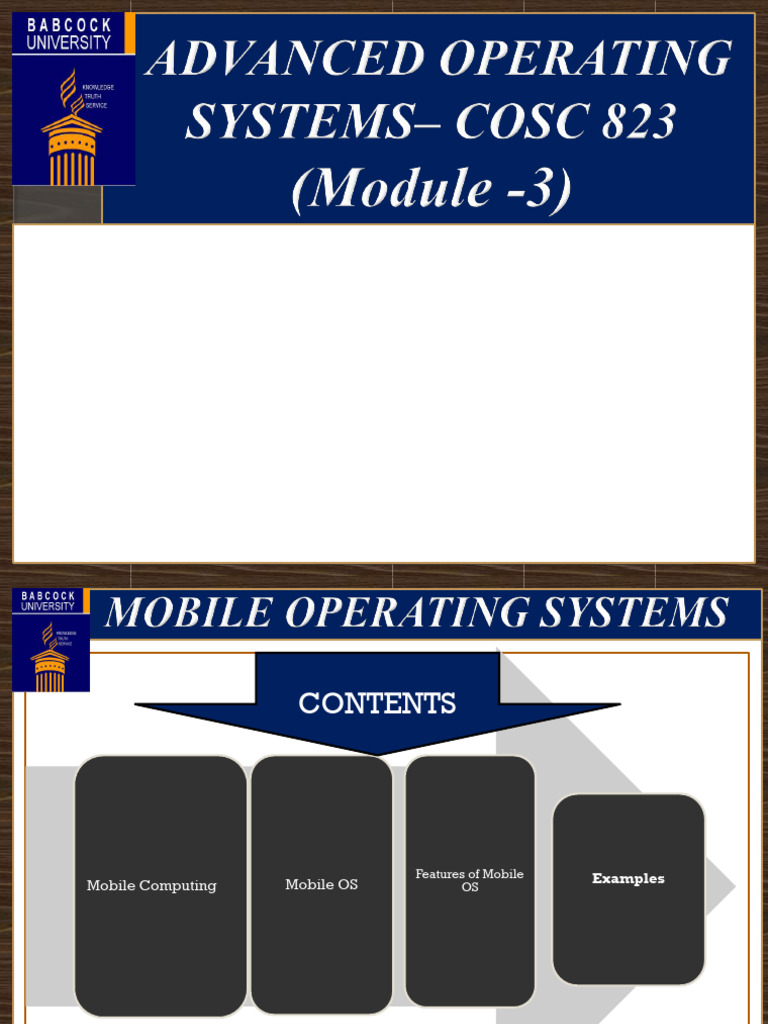COSC 823 Lecture Slide - 3 | PDF | Android (Operating System) | Operating System