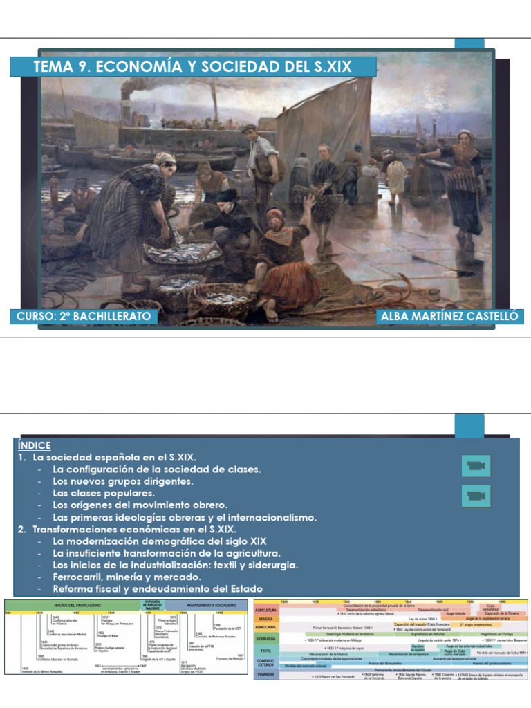 TEMA 9. ECONOMÍA Y SOCIEDAD DEL S.XIX | PDF | España | Agricultura