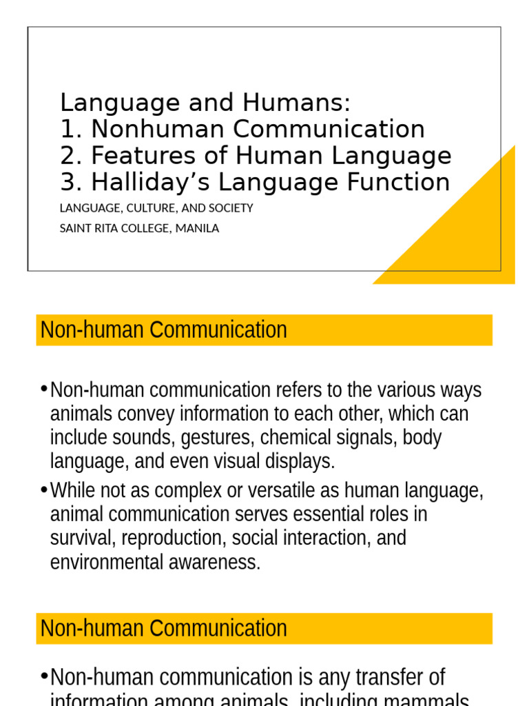 Language and Humans | PDF | Communication | Semantics