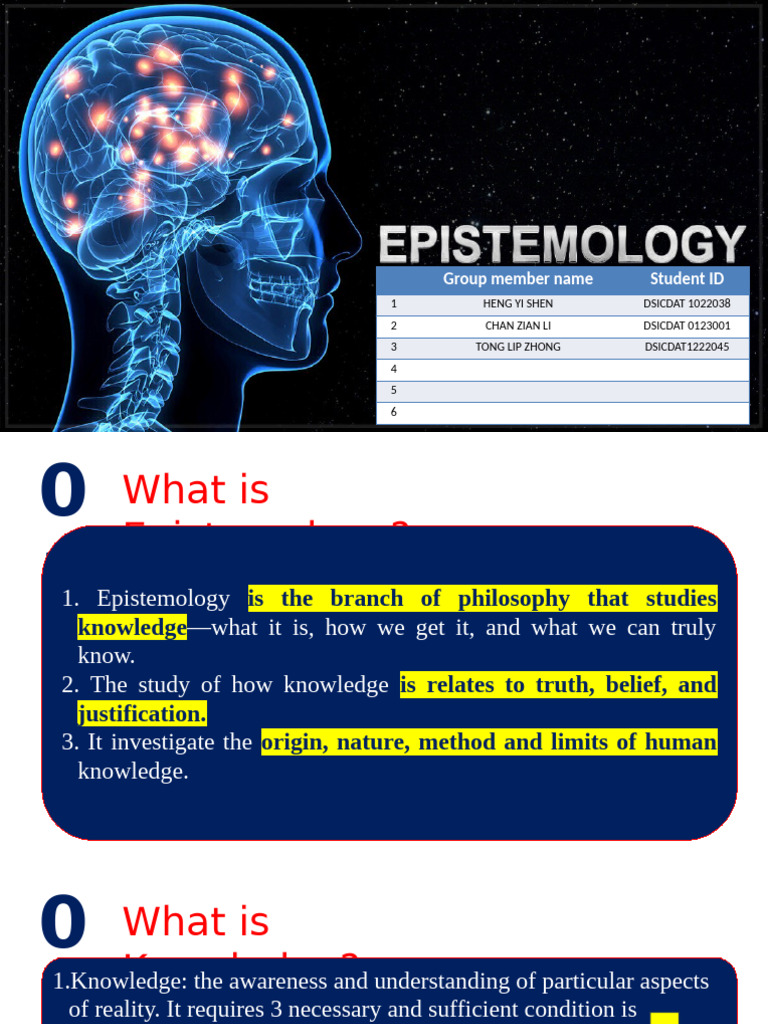 Epistemology Slide | PDF