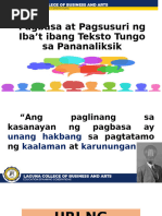 Uri at Paraan NG Pagbasa | PDF