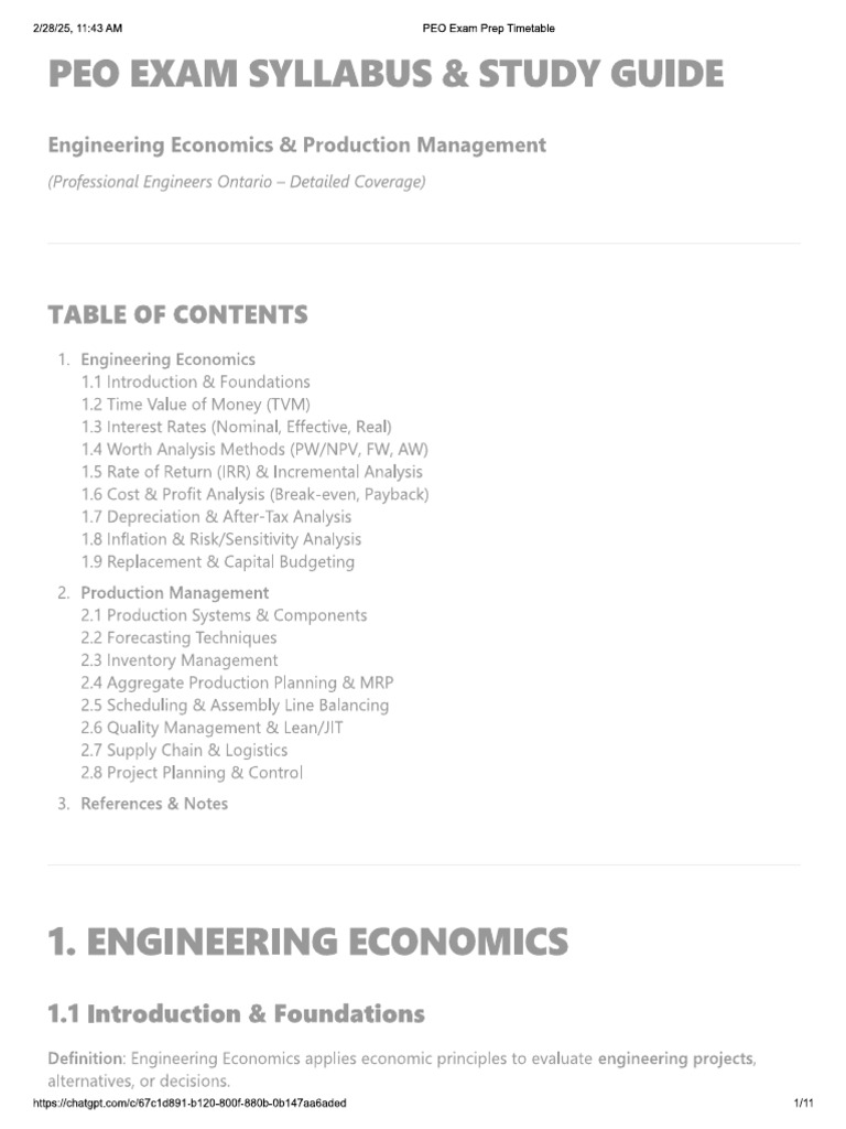 Exam Syllabus | PDF