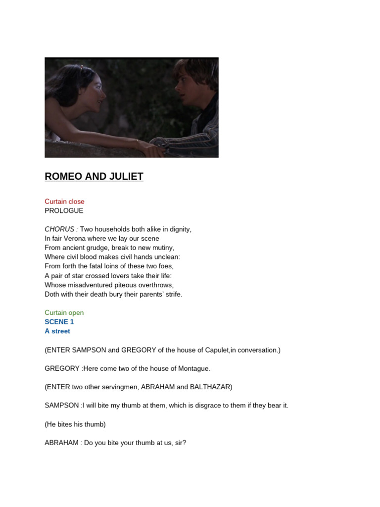 ROMEO AND JULIET Edited 2 | PDF | Characters In Romeo And Juliet