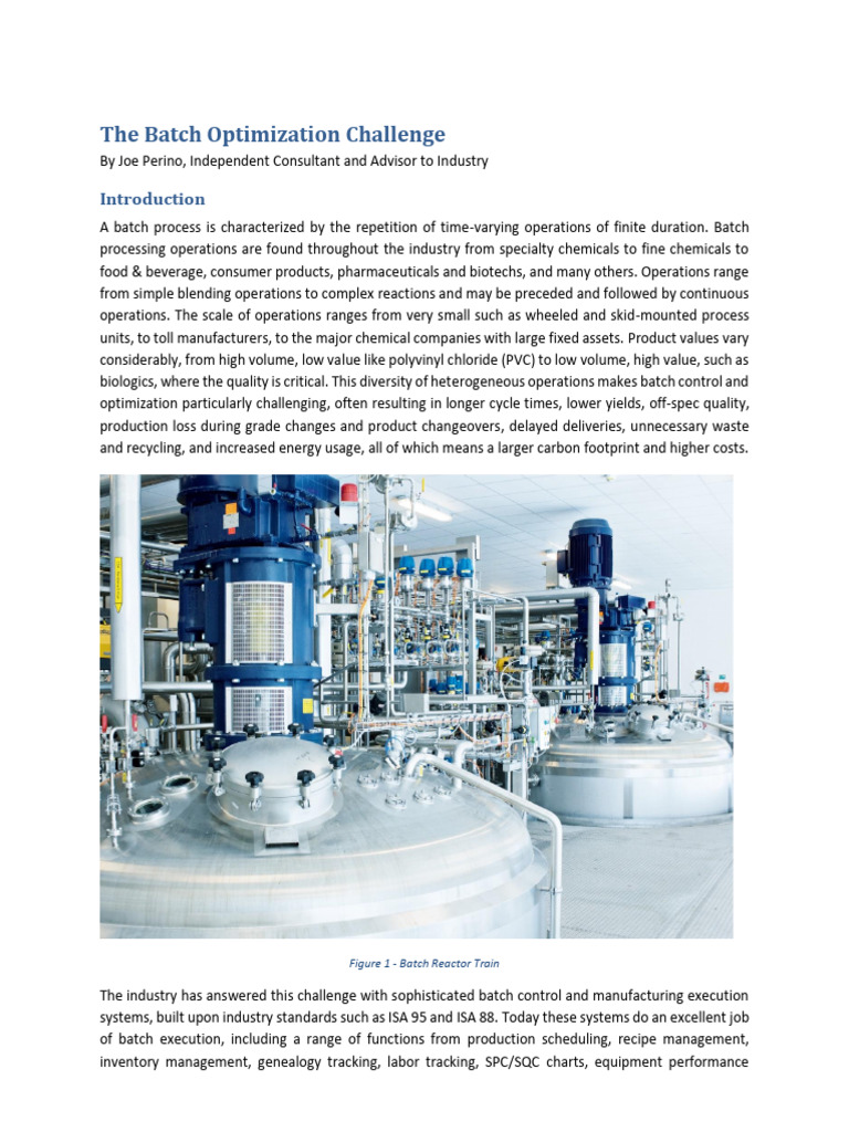 The_Batch_Optimization_Challenge_by_Joe_Perino_1680667232 | PDF ...
