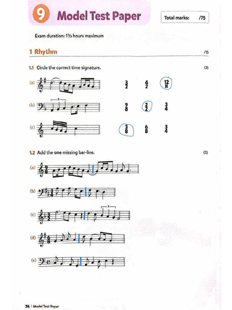 Grade 3-Model Test Paper | PDF