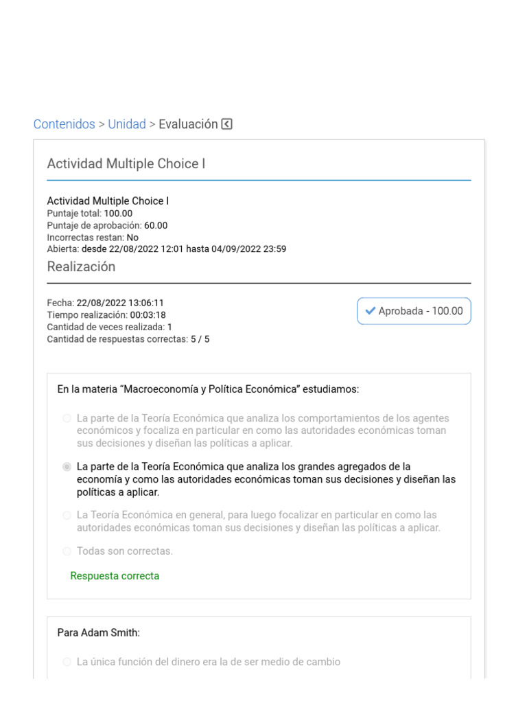 Choice Macroeconomia UNTREF | PDF | Tipo de cambio | Dinero