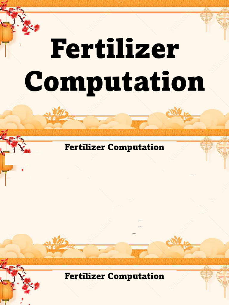 6 - Fertilizer Computation | PDF | Fertilizer | Potassium Chloride