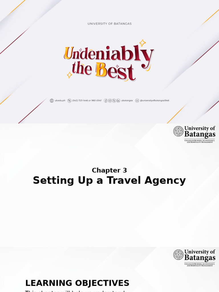Chapter 3 - Setting Up A Travel Agency | PDF | Travel Agency | Business