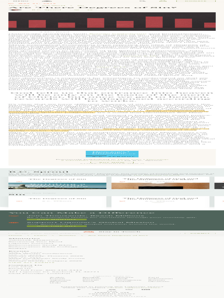 Understanding Degrees of Sin | PDF | Sin | Grace In Christianity