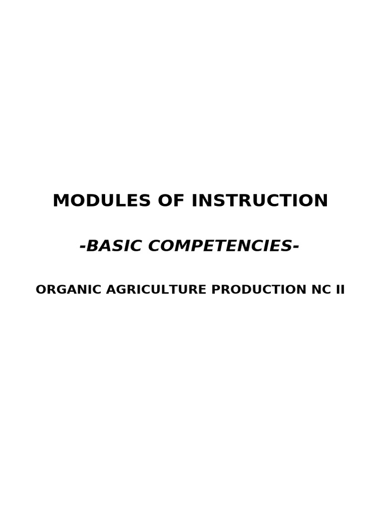 Cover Page Module of Instructional | PDF