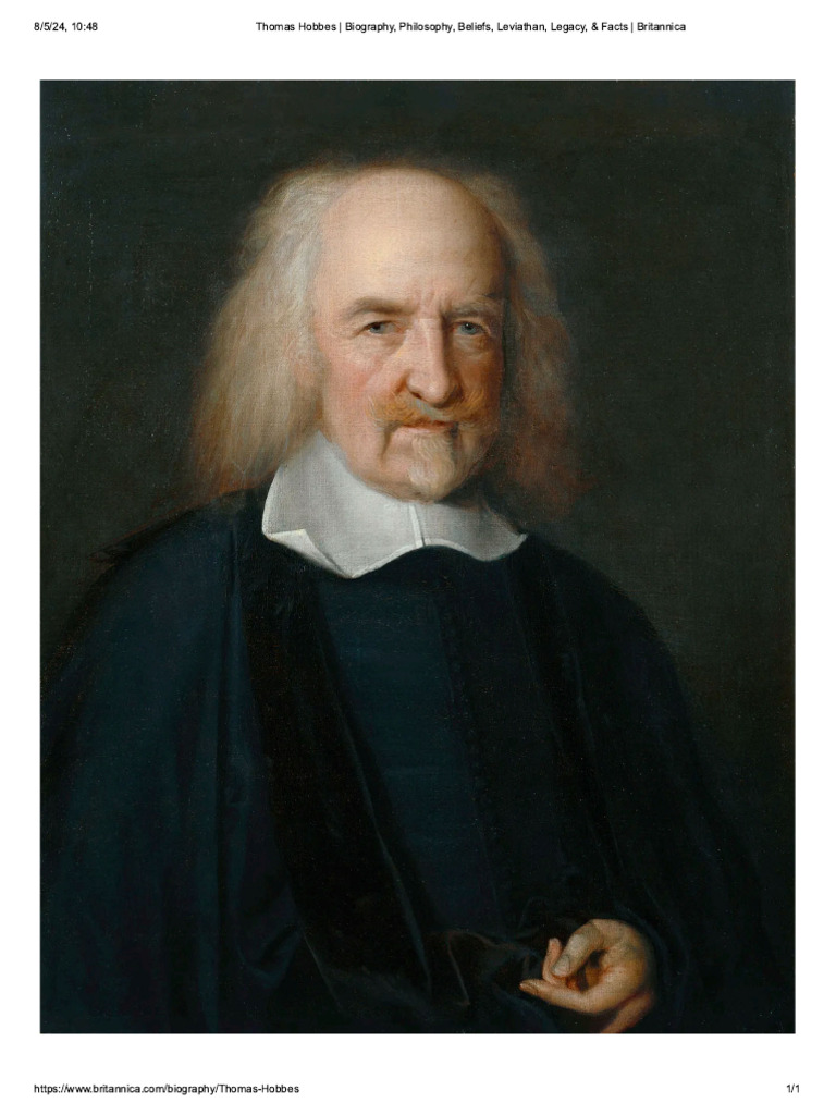 Thomas Hobbes - Biography, Philosophy, .. | PDF