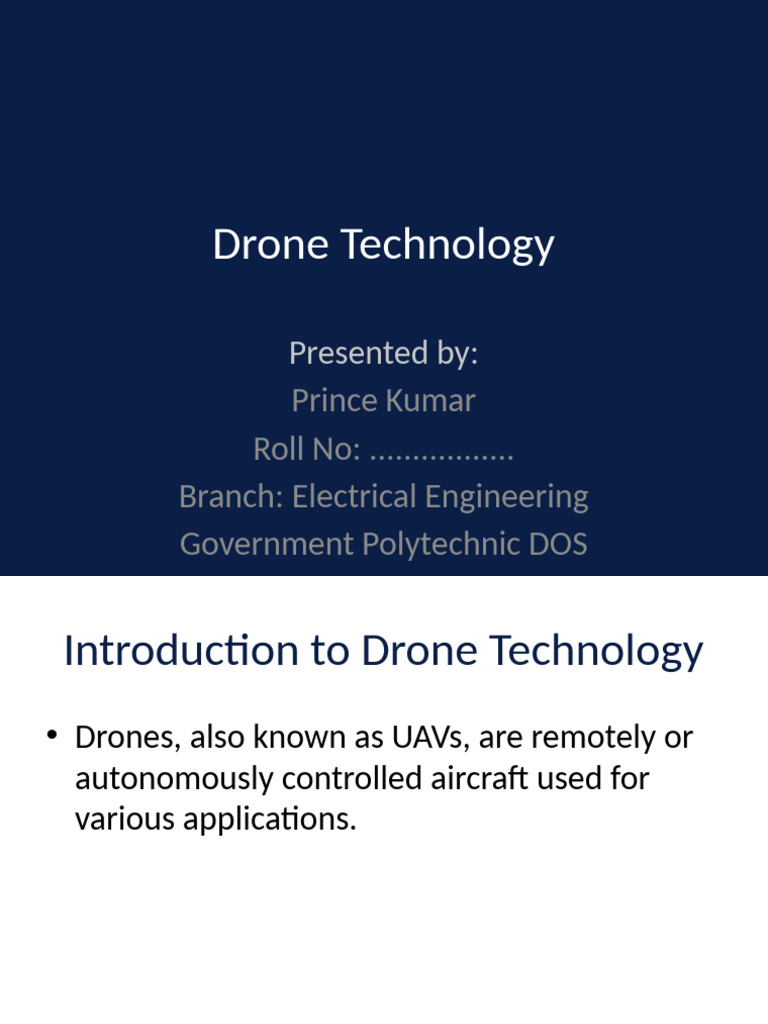 Overview of Drone Technology and Applications | PDF