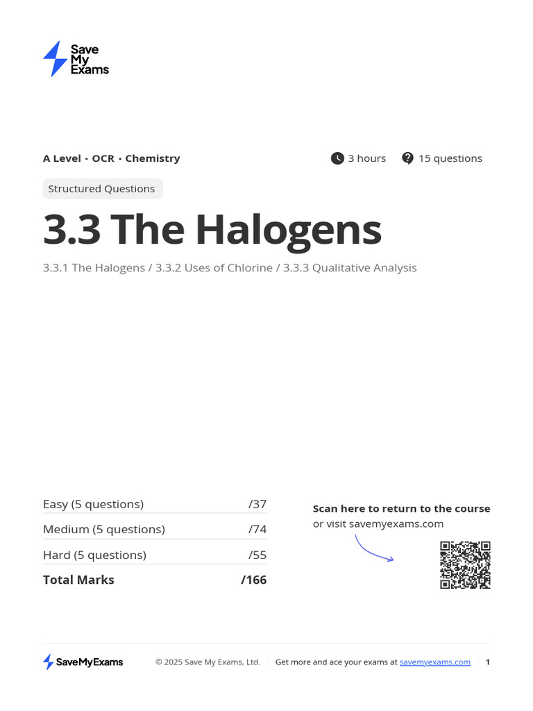 3 3 The Halogens LpivSFjQRqnEKbZe | PDF | Chlorine | Iodine