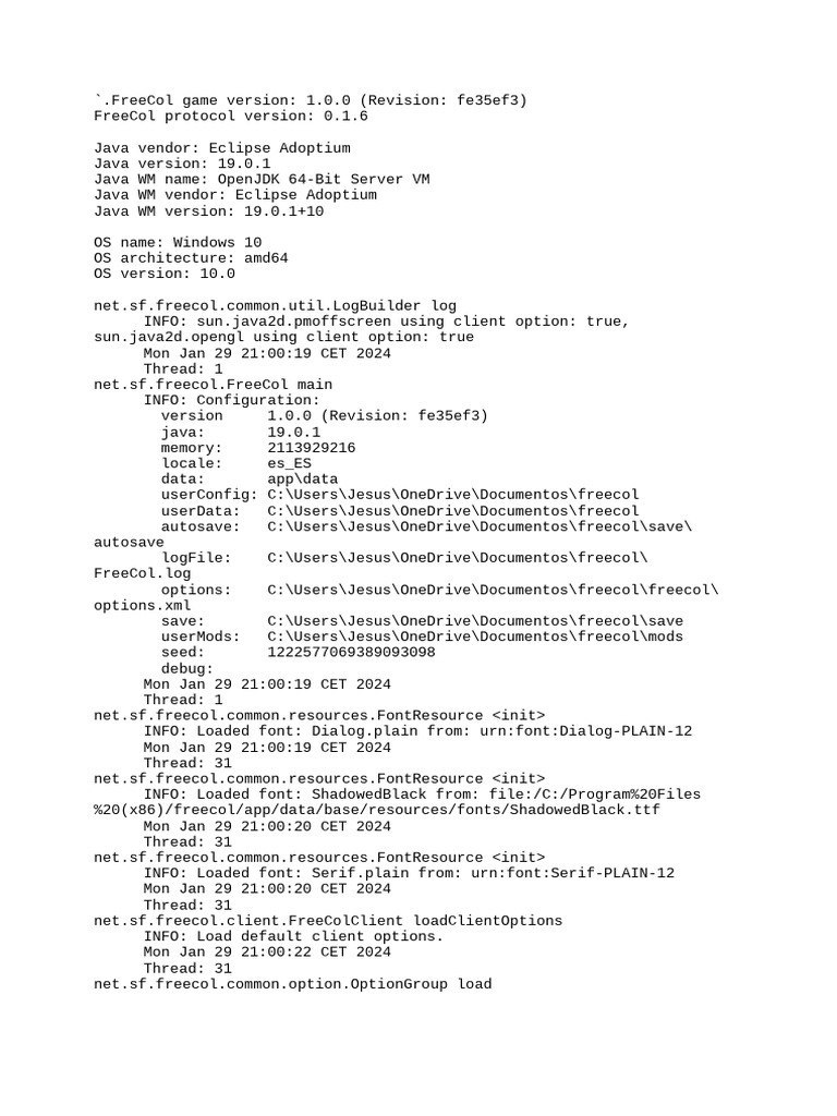 FreeCol V1 | PDF | Java (Programming Language) | Bit