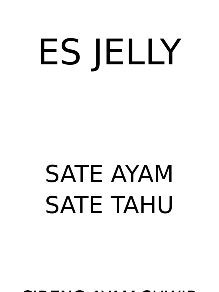 Es Jelly | PDF