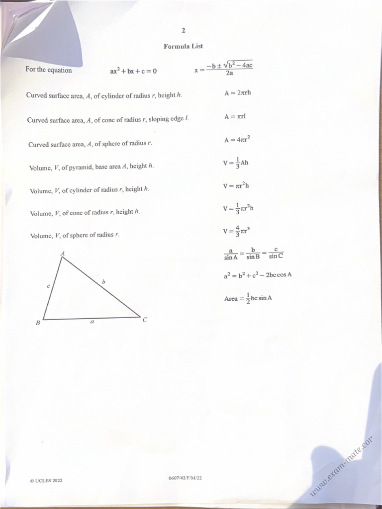 Formula List | PDF