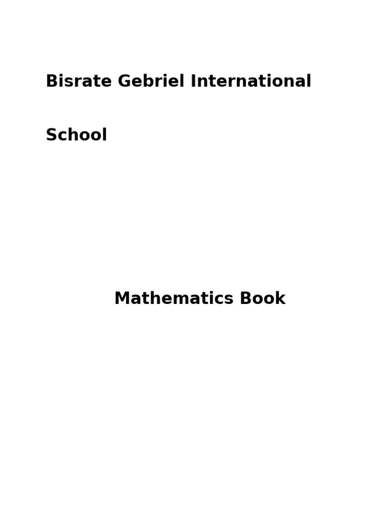 Bisrate Gebriel International School | PDF