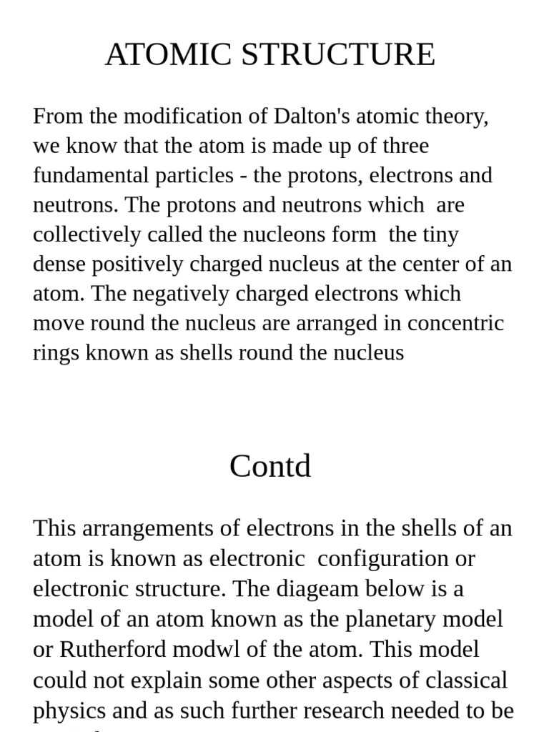 Understanding Atomic Structure and Models | PDF | Atoms | Atomic Nucleus